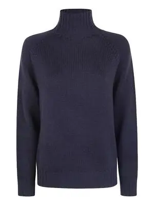 Rossopuro Cable-knit High-neck Sweater - Blue