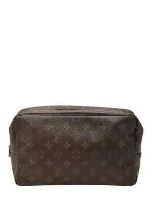 LOUIS VUITTON Monogram Canvas Trousse Toilette 28 Clutch Bag - Brown