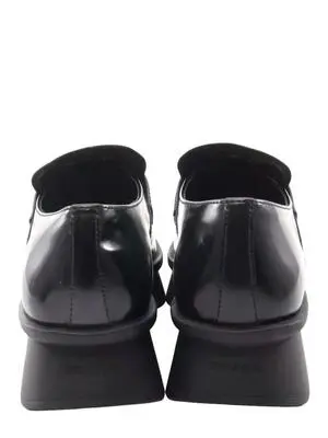 Prada Leather Platform Loafers - Black