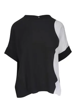 Akris Two-tone Blouse - Black
