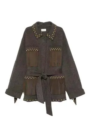 P.A.R.O.S.H P.A.R.O.S.H. Embellished Fringe-Trim Wool Jacket