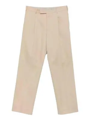 PT TORINO Pleated Twill Trousers - Neutrals
