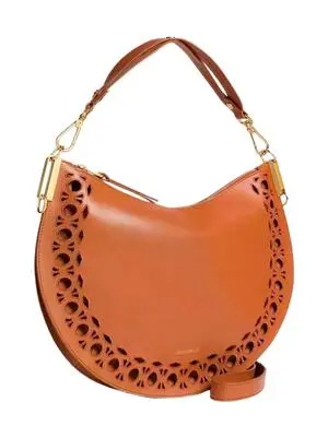 COCCINELLE Medium Sunup Perforated Leather Tote Bag - Orange