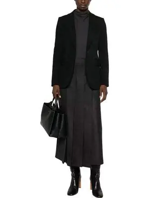 P.a.r.o.s.h Single-breasted Notched Lapel Blazer - Black
