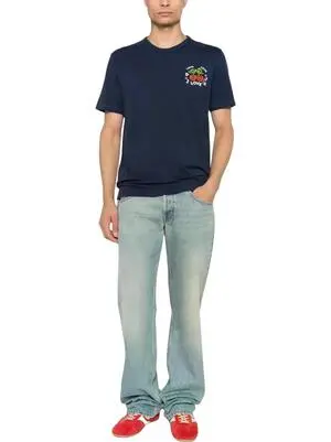 Kenzo Loves Cherry-print Slim T-shirt - Blue