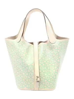 Hermès Hermès 2022 PM Picotin Lock Lucky Daisy Handbag Neutrals