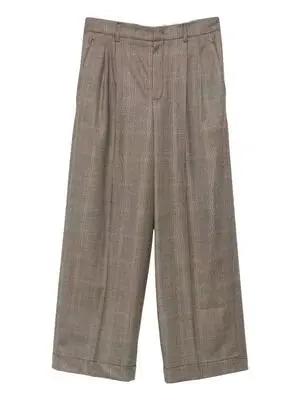 ROSSI ROSSI Nevin Check-Pattern Wide-Leg Trousers