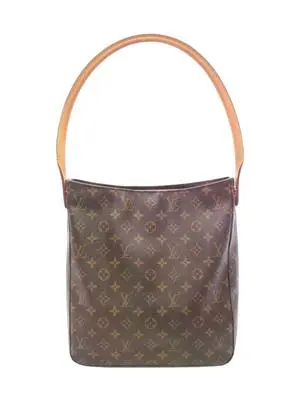 LOUIS VUITTON Louis Vuitton Monogram Canvas Looping GM Tote Bag Brown