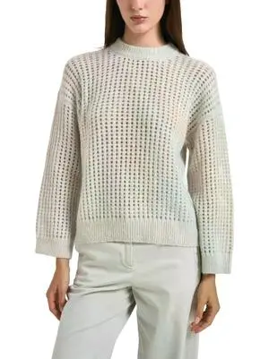 Peserico Sequin-embellished Open-knit Sweater - Neutrals