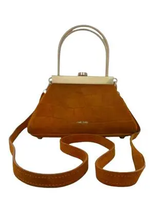 CULT GAIA Cult Gaia Croc-Effect Suede Crossbody Bag