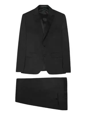 COLAMARINO Peak-lapel Single-breasted Suit - Black