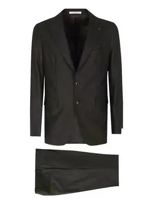 Tagliatore Single-breasted Notched-lapels Suit - Brown