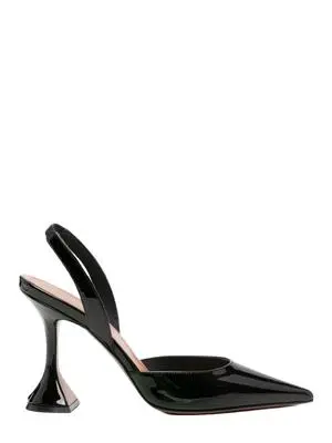 AMINA MUADDI Amina Muaddi Hollis Patent Slingback Pumps