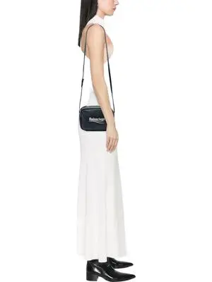 Balenciaga Campaign Logo Everyday Camera Bag Xs Crossbody Bag - Black