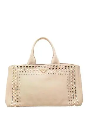Prada Canvas Canapa Bijoux Satchel - Neutrals