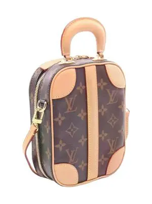 LOUIS VUITTON Vertical Monogram Canvas Valisette Tote Bag - Brown