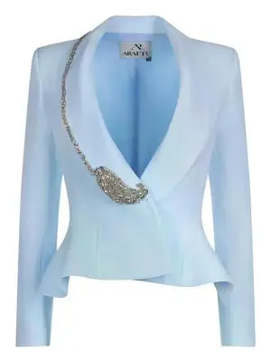 ARAFTU Crystal-embellished Peplum Suit - Blue