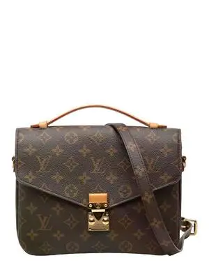 LOUIS VUITTON Louis Vuitton Monogram Pochette Metis Satchel Brown