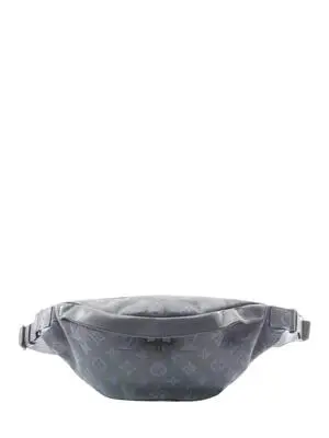 LOUIS VUITTON Louis Vuitton Monogram Shadow Leather Discovery Belt Bag Blue