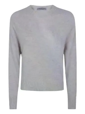 D.exterior Cashmere Raglan Sleeve Crew Neck Sweater - Neutrals