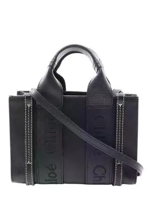 Chloé Chloé Mini Woody Tote Bag Black