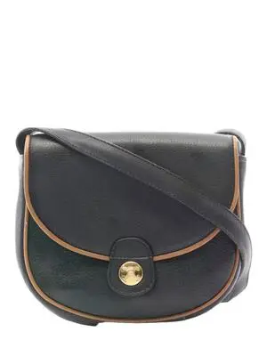 Celine Triomphe Logo Shoulder Bag - Black