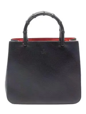 Gucci 2010 Bamboo Leather Handbag - Black