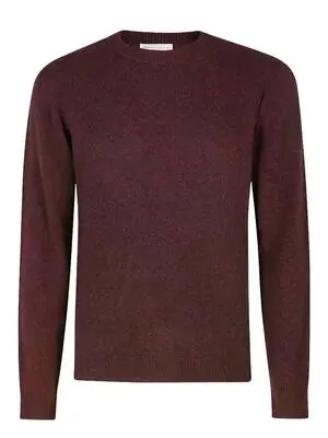 ROBERTO COLLINA Crew Neck Knitted Sweater - Red