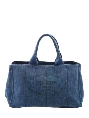 Prada Canapa Tote Bag - Blue