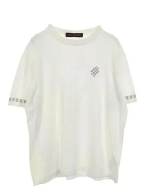 LOUIS VUITTON 2000s Logo-knit T-shirt - White