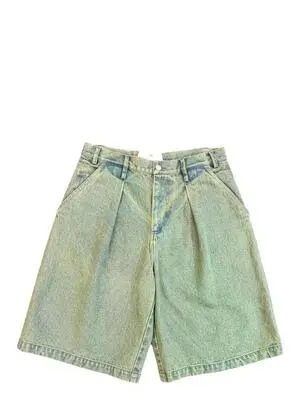 SONG FOR THE MUTE Super Baggy Pleated Shorts - Blue
