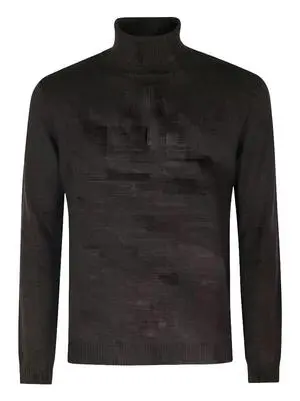 ROBERTO COLLINA Roll-neck Knitted Sweater - Brown