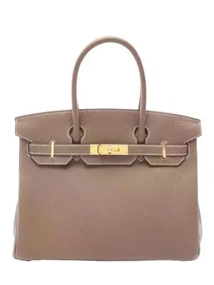 Hermès Hermès 2026 30 Birkin Leather Tote Bag Grey