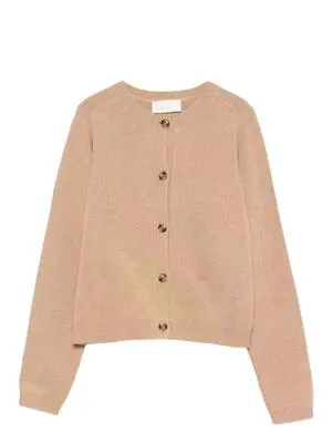 I BLUES I BLUES Fine-Knit Crew Neck Cardigan