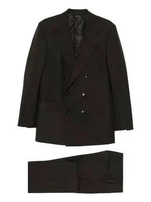 TOM FORD Double-breasted Peak-lapel Suit - Brown