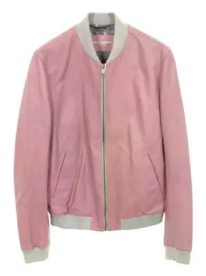 Dolce & Gabbana Lambskin Bomber Jacket - Pink