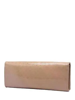 Gucci Microssima Patent Broadway Clutch Bag - Brown
