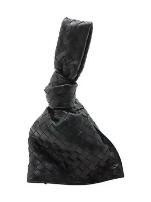 Bottega Veneta Nappa Intrecciato Bv Twist Handbag - Black