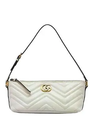 Gucci Gucci GG Marmont Matelasse Calfskin Shoulder Bag White