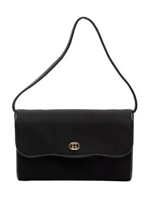 Gucci 20th Century Interlocking G Canvas Shoulder Bag - Black