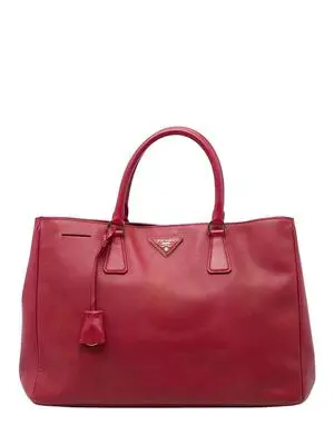 Prada Saffiano Lux Galleria Satchel - Red