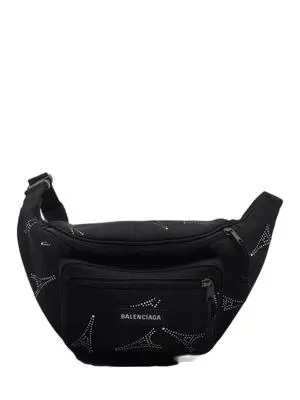 Balenciaga Explorer Crystal-embellished Belt Bag - Black