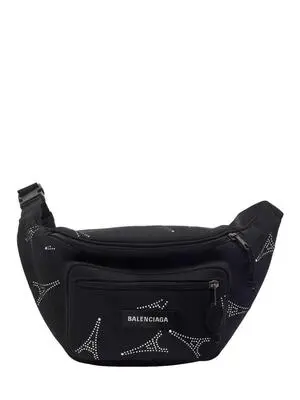 Balenciaga Explorer Crystal-embellished Belt Bag - Black