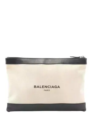 Balenciaga 2000s Clip Clutch Bag - Neutrals