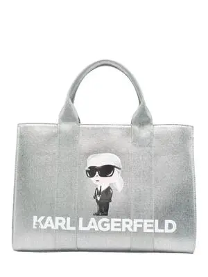 Karl Lagerfeld K/ikonik Tote Bag - Silver