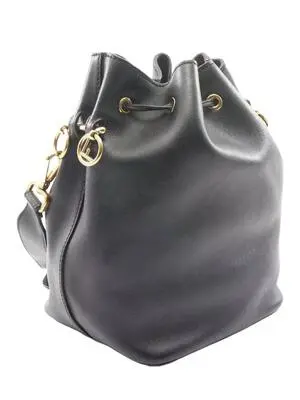 Fendi Montresor Leather Bucket Bag - Black