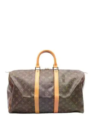 LOUIS VUITTON Monogram Keepall 45 Holdall - Brown