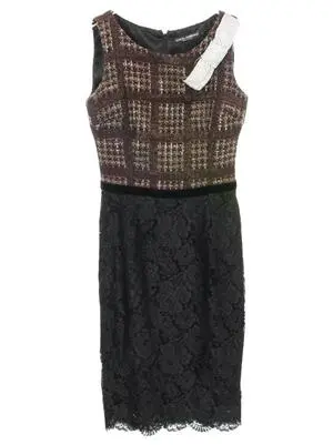 DOLCE & GABBANA Dolce & Gabbana 2010s Tweed Lace Midi Dress
