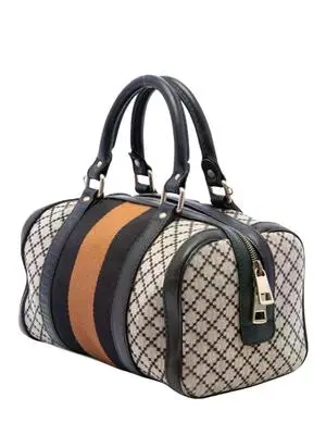 GUCCI Gucci Diamante Canvas Web Joy Boston Bag Satchel