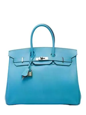 Hermès 35 Cm Epsom Birkin Retourne Handbag - Blue